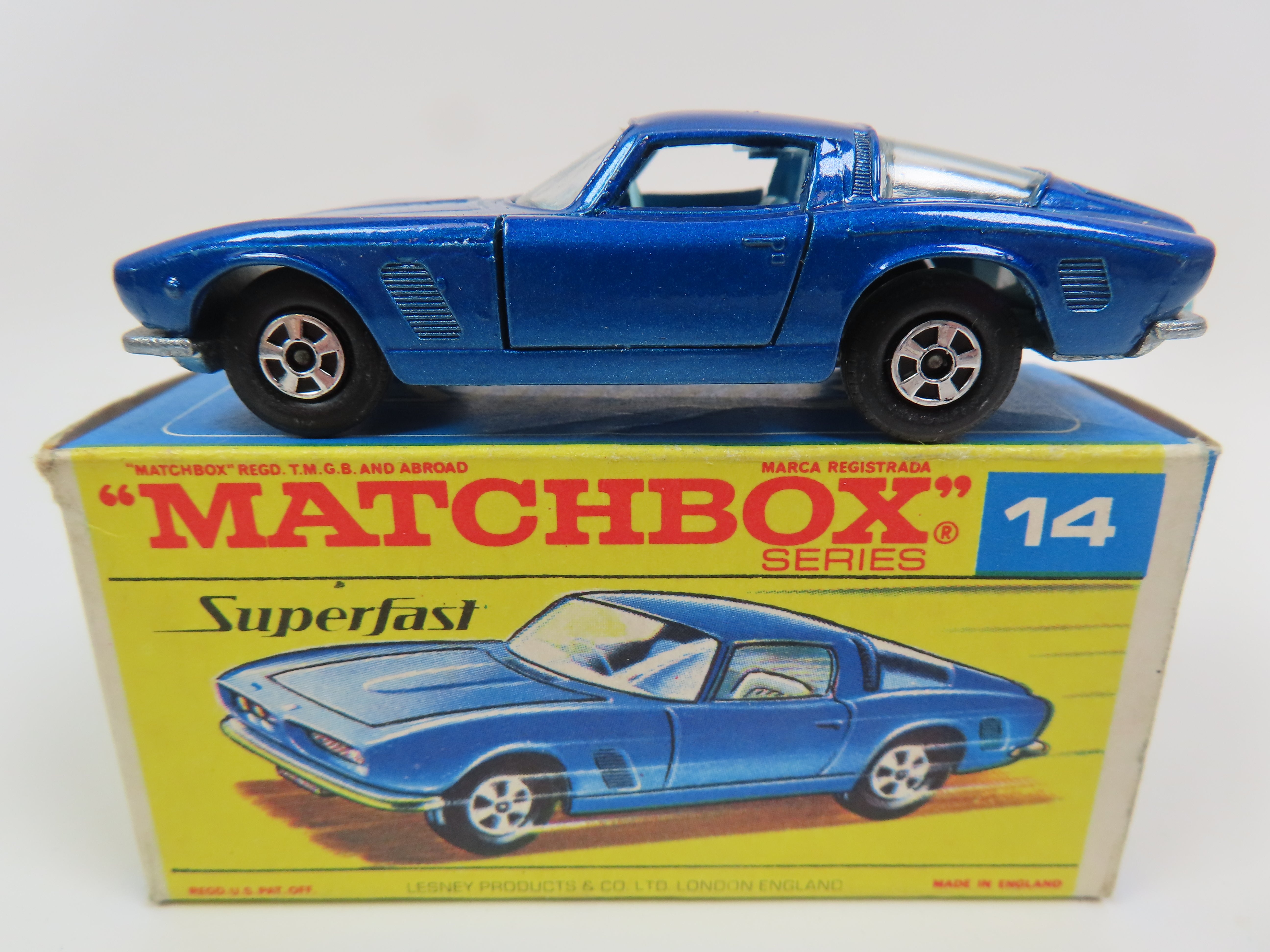 Matchbox Superfast 14 Iso Grifo - Metallic Blue - Mint Boxed! – Andrew ...