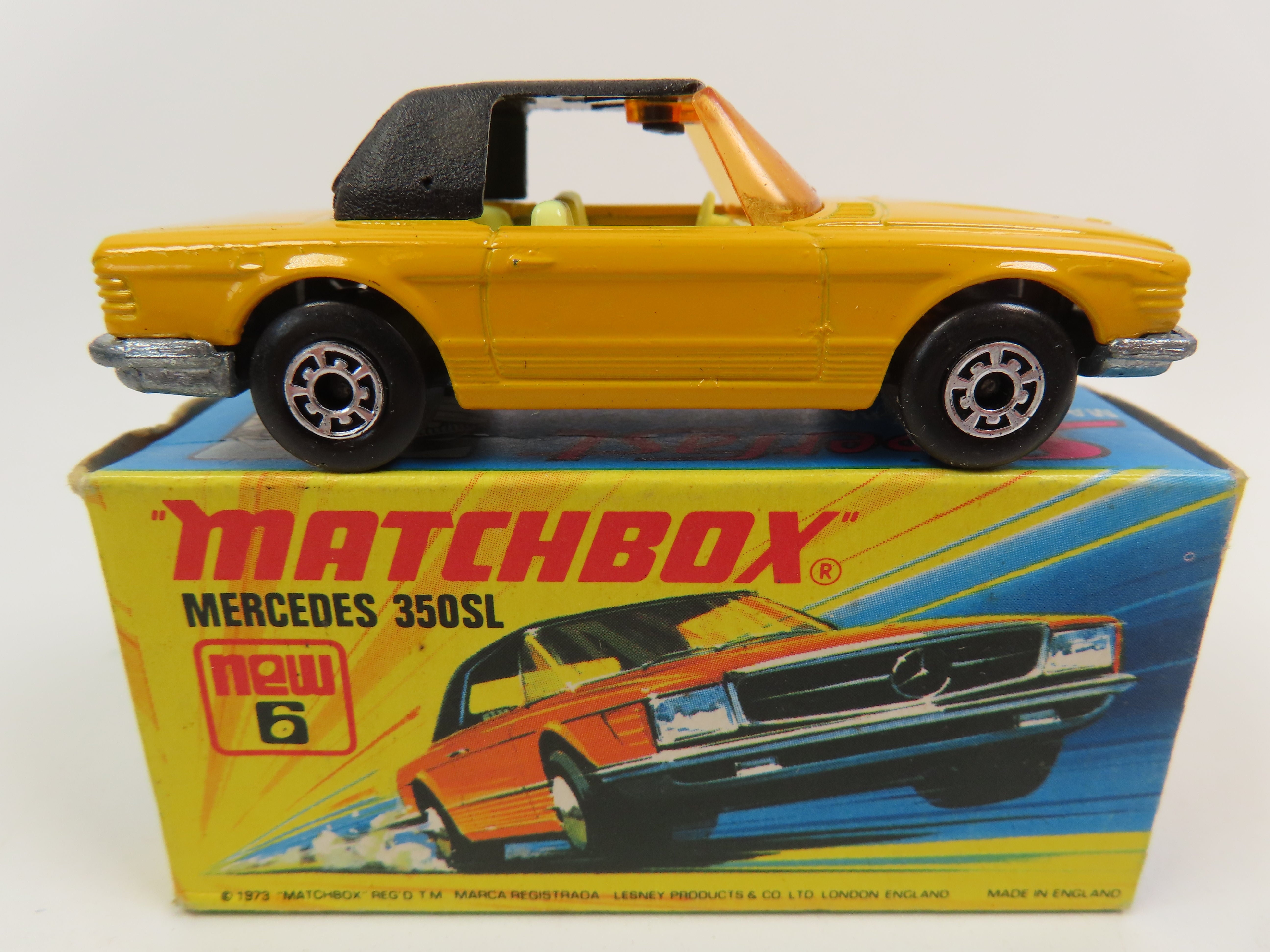 Matchbox Superfast 6 Mercedes 350SL - Yellow/Black - Mint Boxed ...