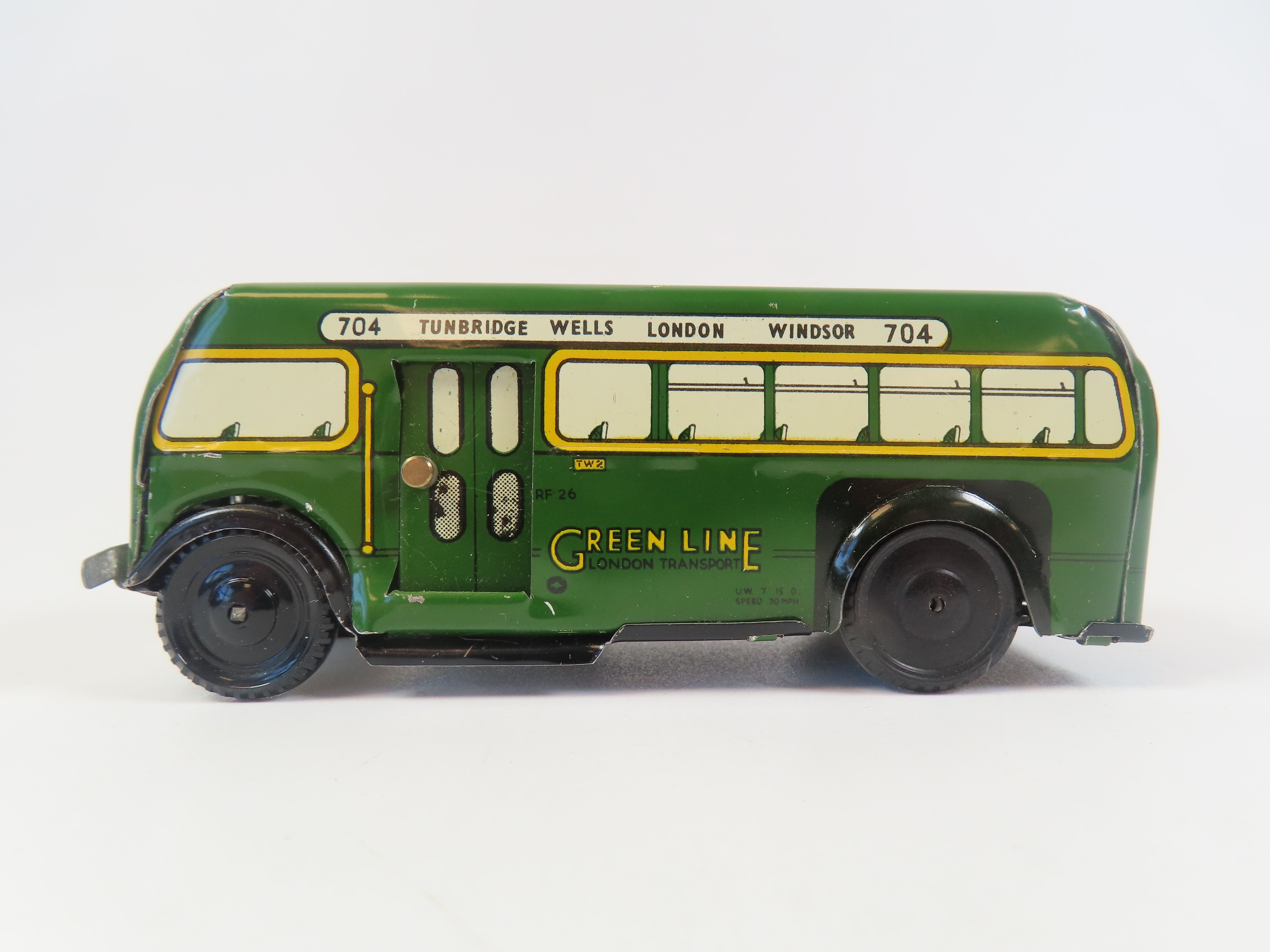 Wells Brimtoy 9/507 Mechanical Green Line Bus, Very Near Mint! – Andrew ...