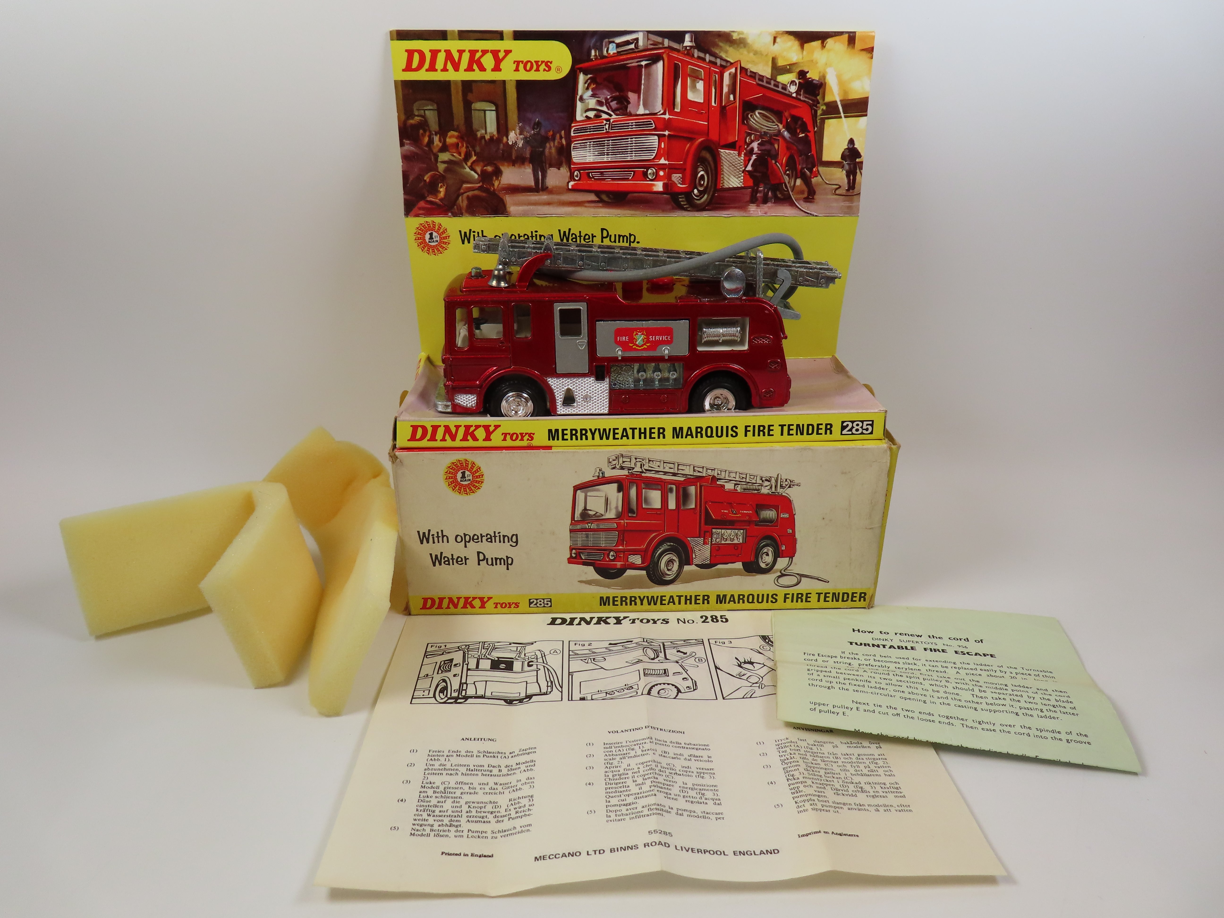 Dinky 285 Merryweather Marquis Fire Tender, Very Near Mint/Boxed ...
