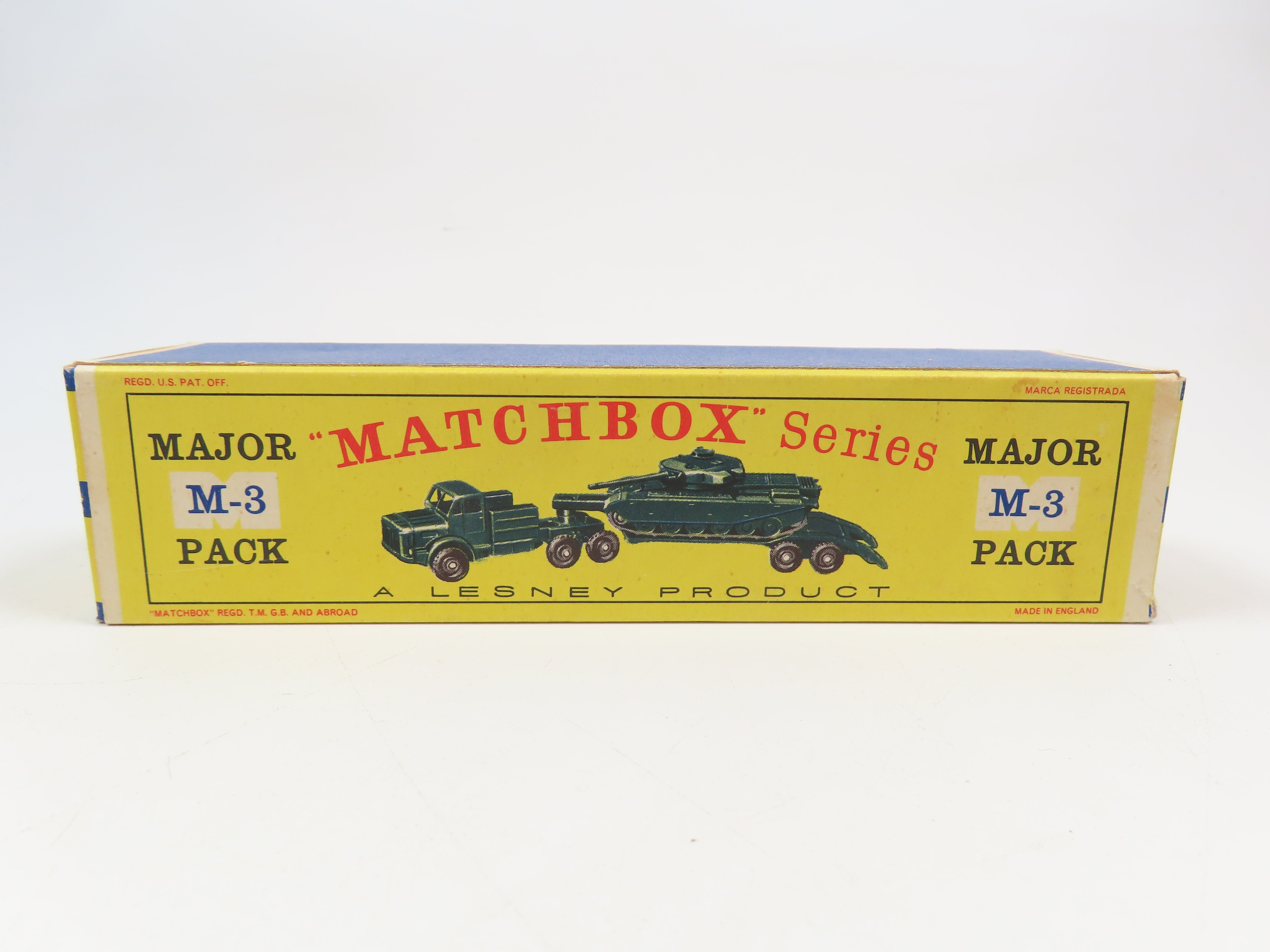 Matchbox Major Pack M-3 Tank Transporter & Centurian Tank Box only , V ...