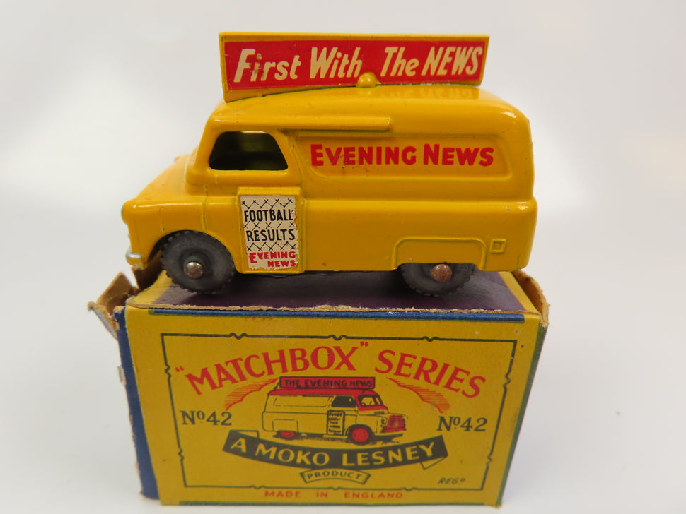 Matchbox 42 - Evening News Van - Yellow - Near Mint Boxed! – Andrew ...