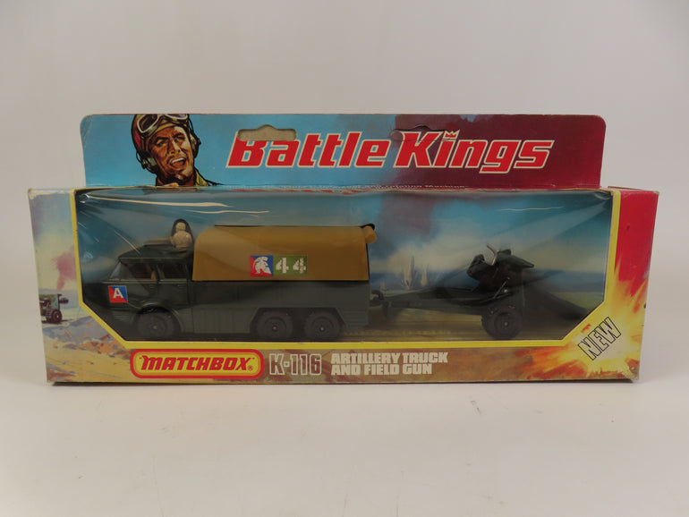 Matchbox BattleKings K-116 Artillery Truck and Field Gun Set, 99.9% Mi ...