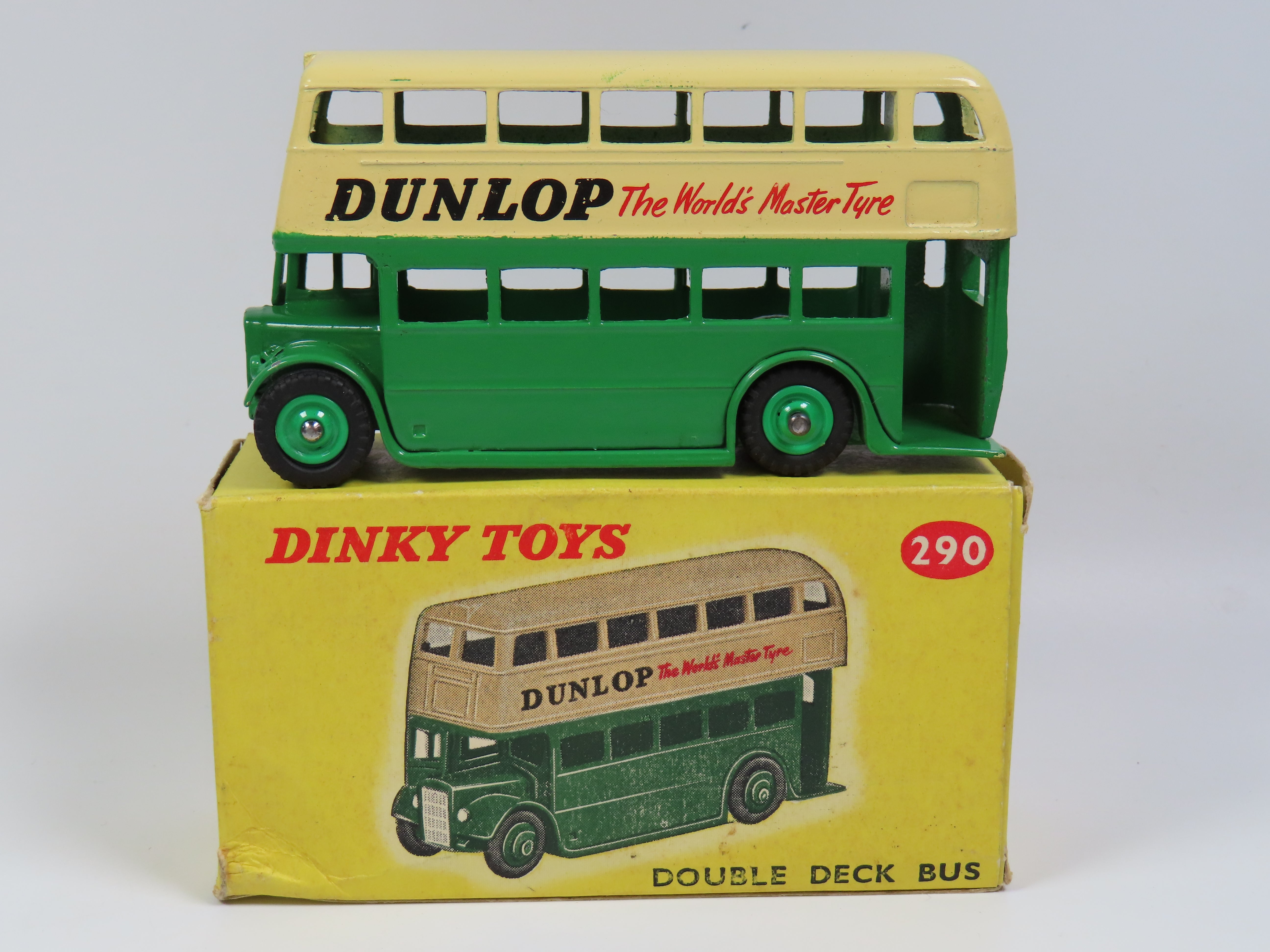 Dinky 290 Double Deck Bus 'Dunlop', Very Near Mint/Boxed! rare version ...