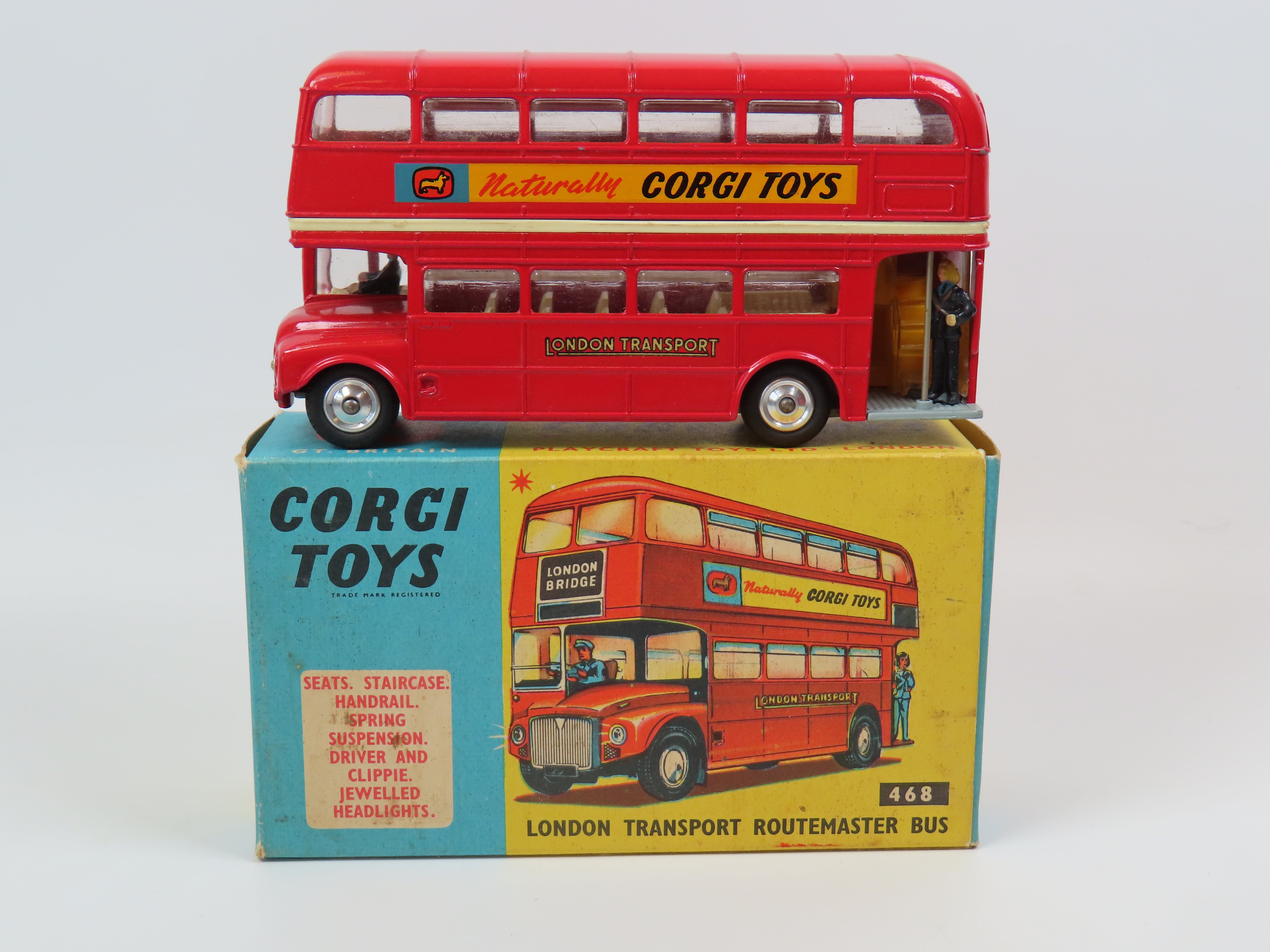 Corgi 468 London Transport Routemaster Bus, Very Near Mint/Boxed ...