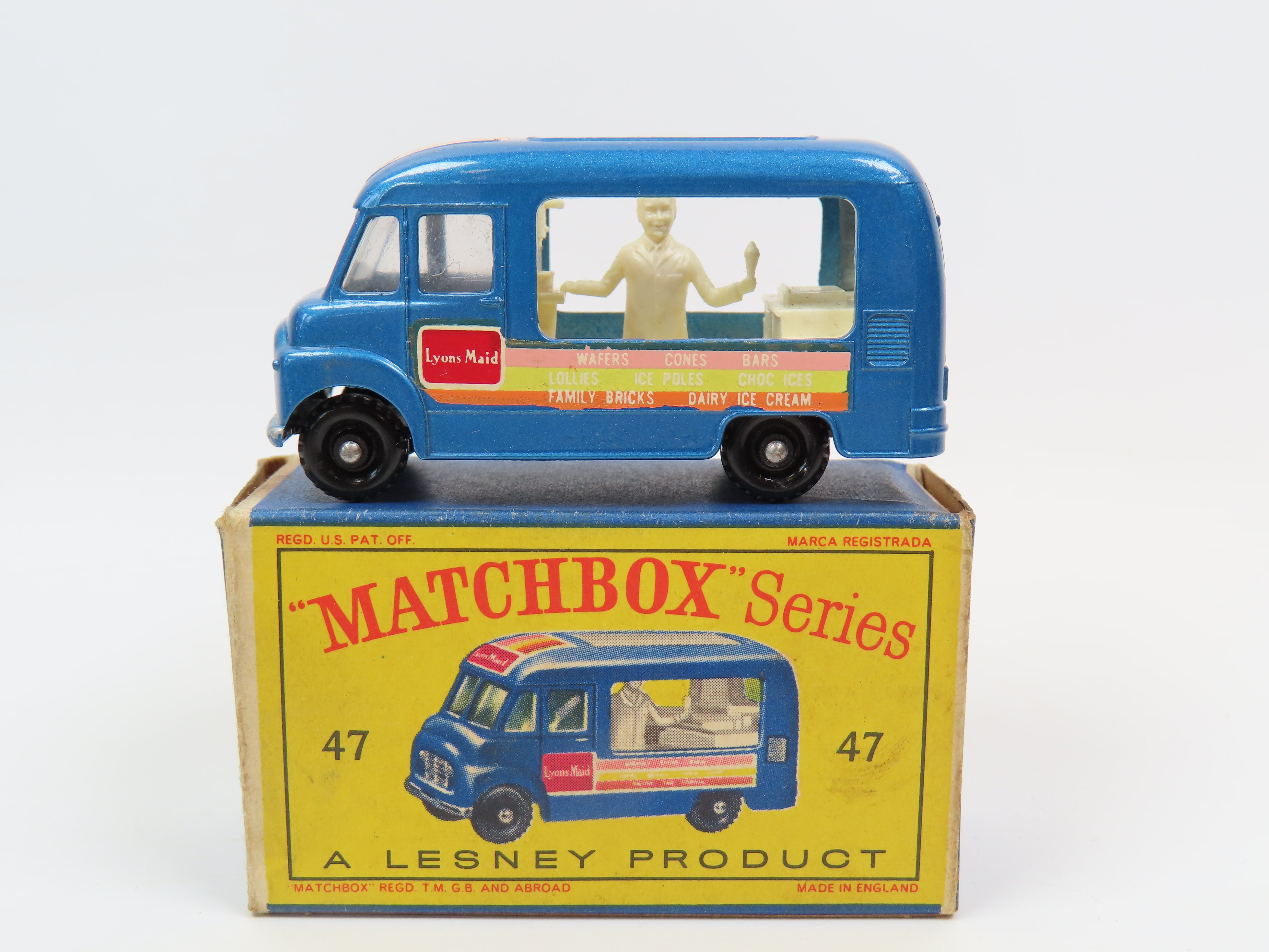 Matchbox 47 Lyons Maid Ice Cream Mobile Shop, Metallic Blue, Very Near ...